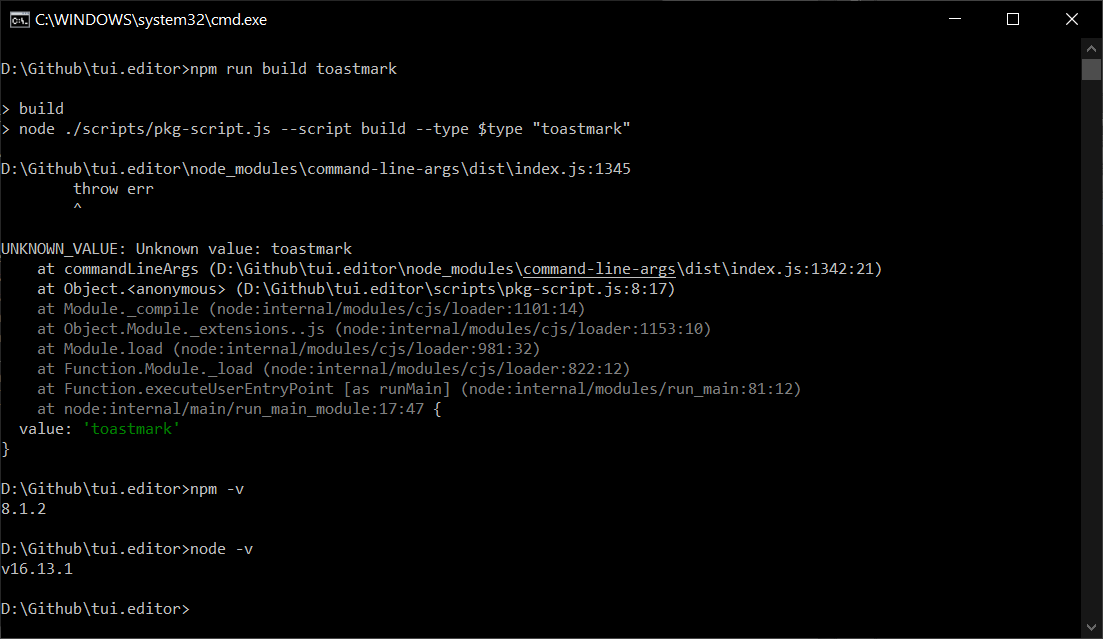 command `npm run build toastmark` went wrong. · Issue #1784 · nhn/tui ...