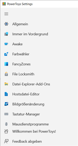 Powertoys application list is sorted by English labels when using ...