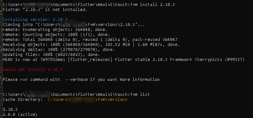 Cannot install flutter using fvm · Issue #406 · leoafarias/fvm · GitHub