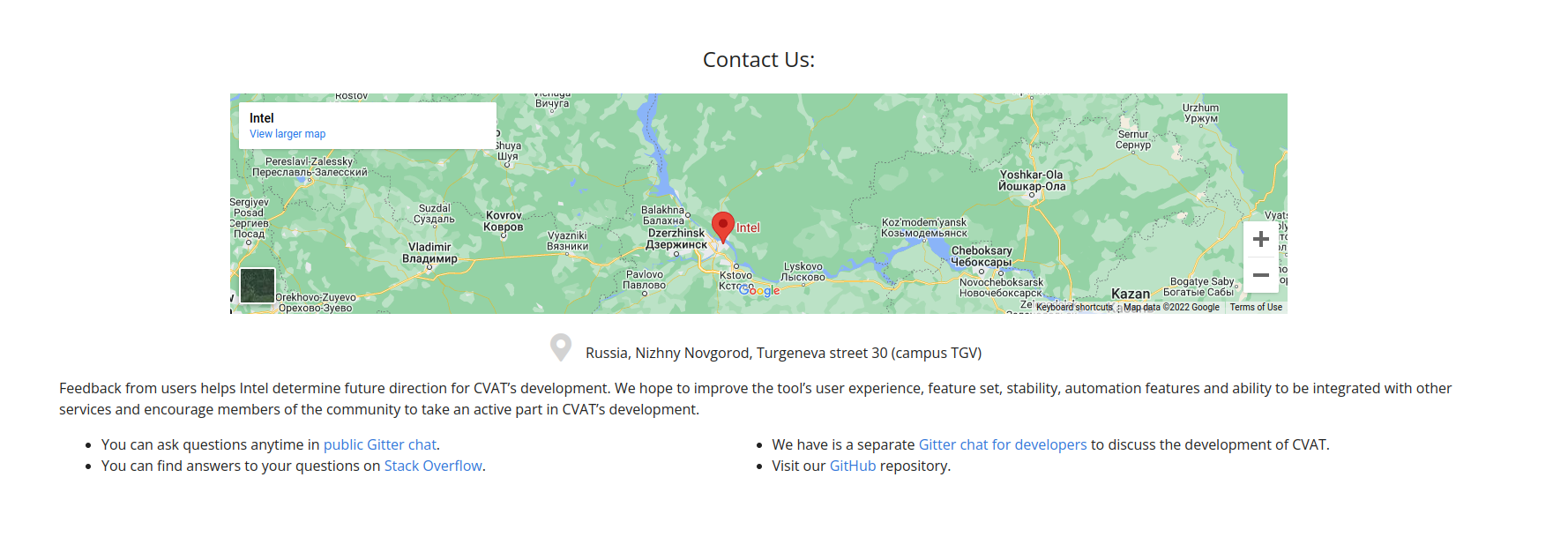 Update "Contact us" on GitHub pages · Issue #4830 · opencv/cvat · GitHub