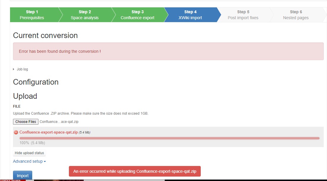 Step 4- "Error has been found during the conversion !" · Issue #51 · xwiki-attic/application ...