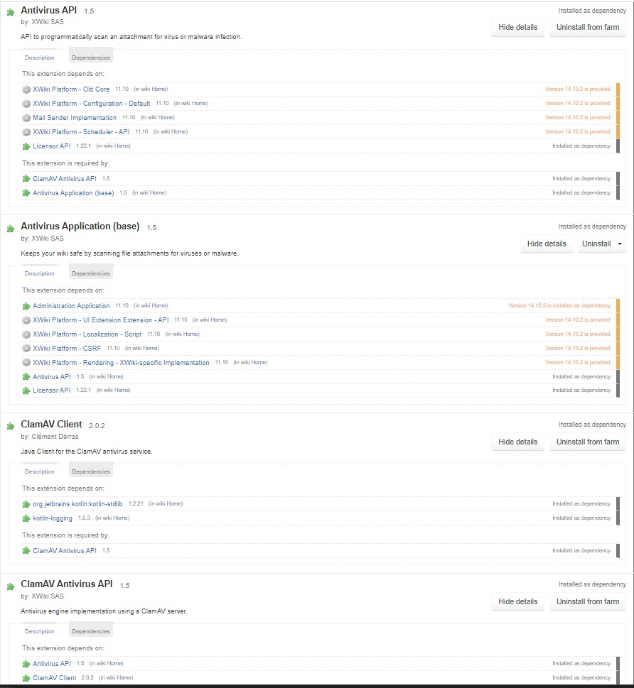 Antivirus configuration remains in administration Other after the app was Uninstalled · Issue ...