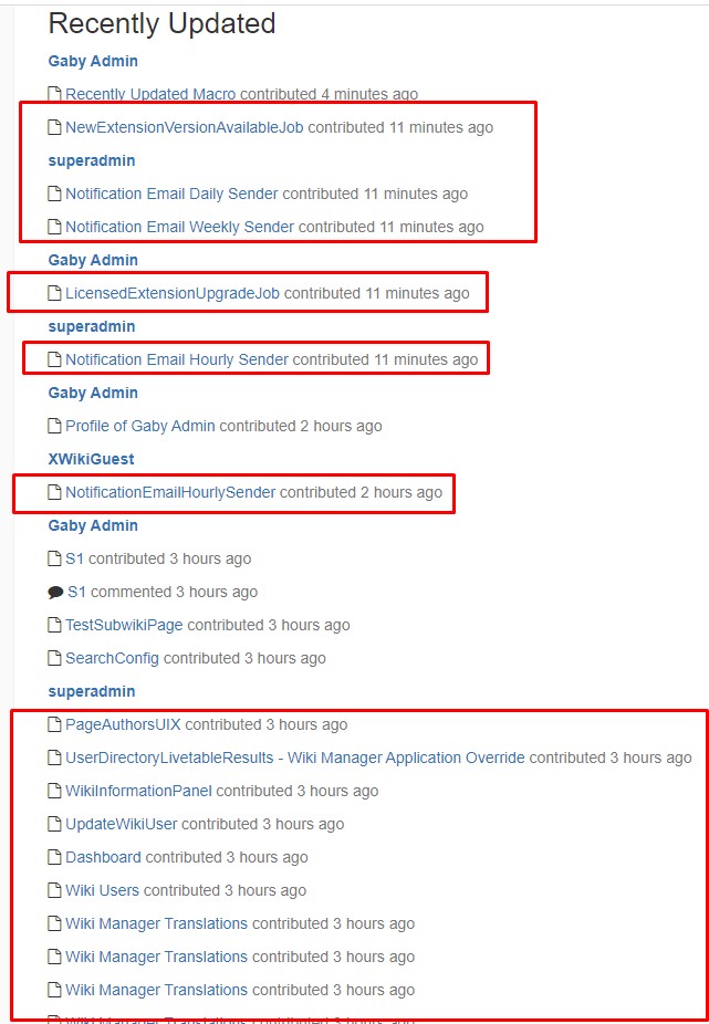 Recently Updated Macro Hidden Pages Appear Shown In The Results · Issue 149 · Xwikisasxwiki 