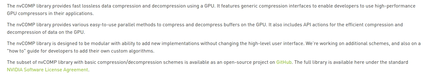 nvcomp 2.0 release? · Issue #28 · NVIDIA/nvcomp · GitHub