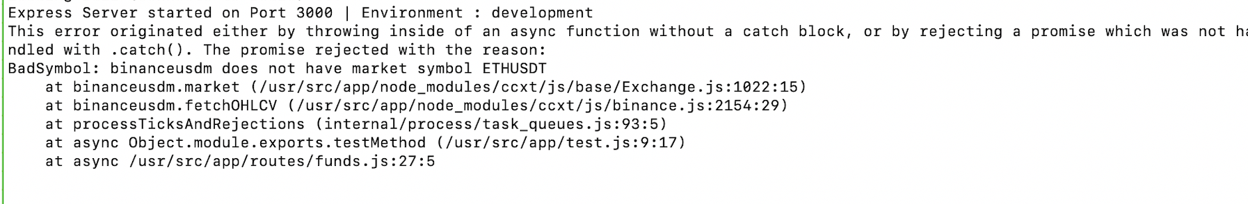Badsymbol Binanceusdm Does Not Have Market Symbol Ethusdt · Issue 15877 · Ccxtccxt · Github 
