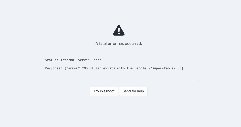 Craft plugin install error - No plugin exists with the handle "super-table" · Issue #258 · verbb ...