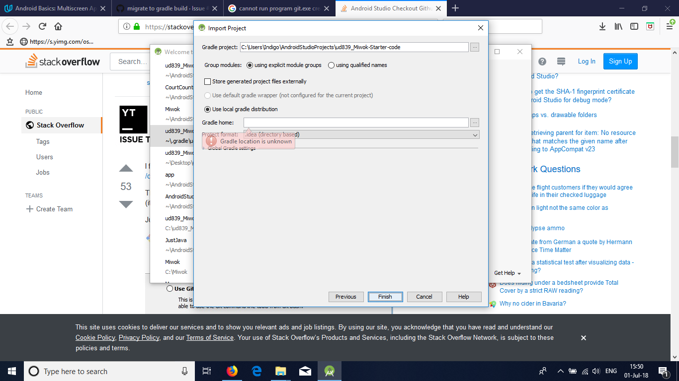 migrate to gradle build · Issue #77 · udacity/ud839_Miwok · GitHub