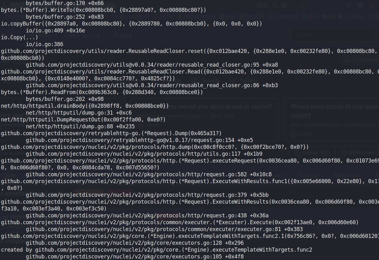 Nuclei is broken after running for some hours · Issue #3783 · projectdiscovery/nuclei · GitHub
