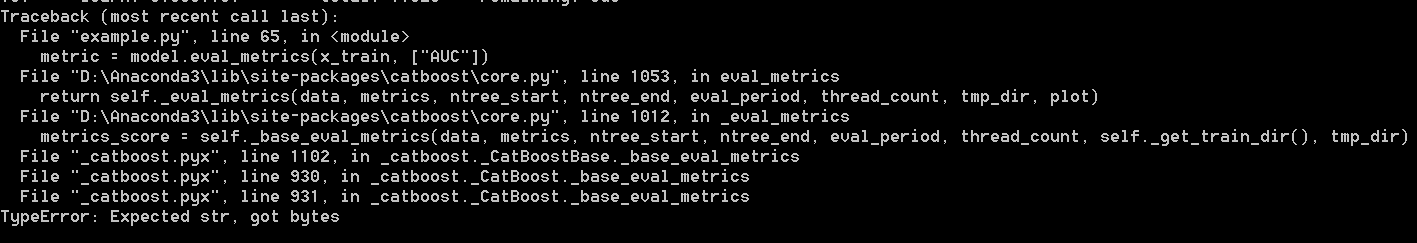 Evalmetrics Get Typeerror Expected Str Got Bytes · Issue 285 · Catboostcatboost · Github