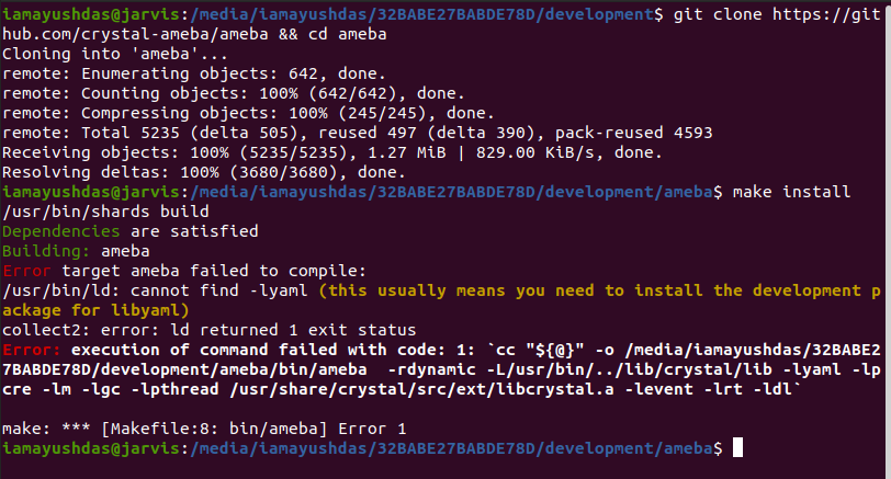 bug: ameba failed to compile · Issue #213 · crystal-ameba/ameba · GitHub