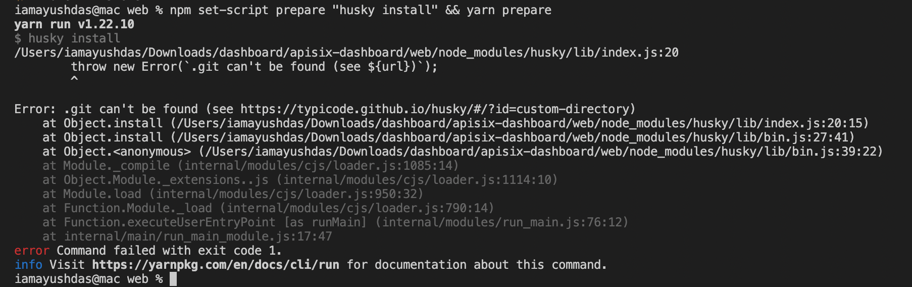 error: husky asking for .git · Issue #995 · typicode/husky · GitHub
