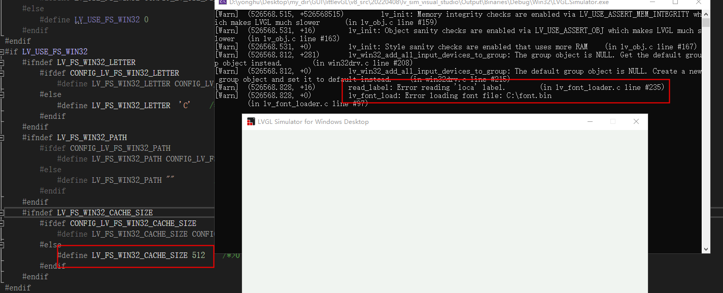 Setting the file cache to 512 will cause the font to fail to load · Issue #3262 · lvgl/lvgl · GitHub