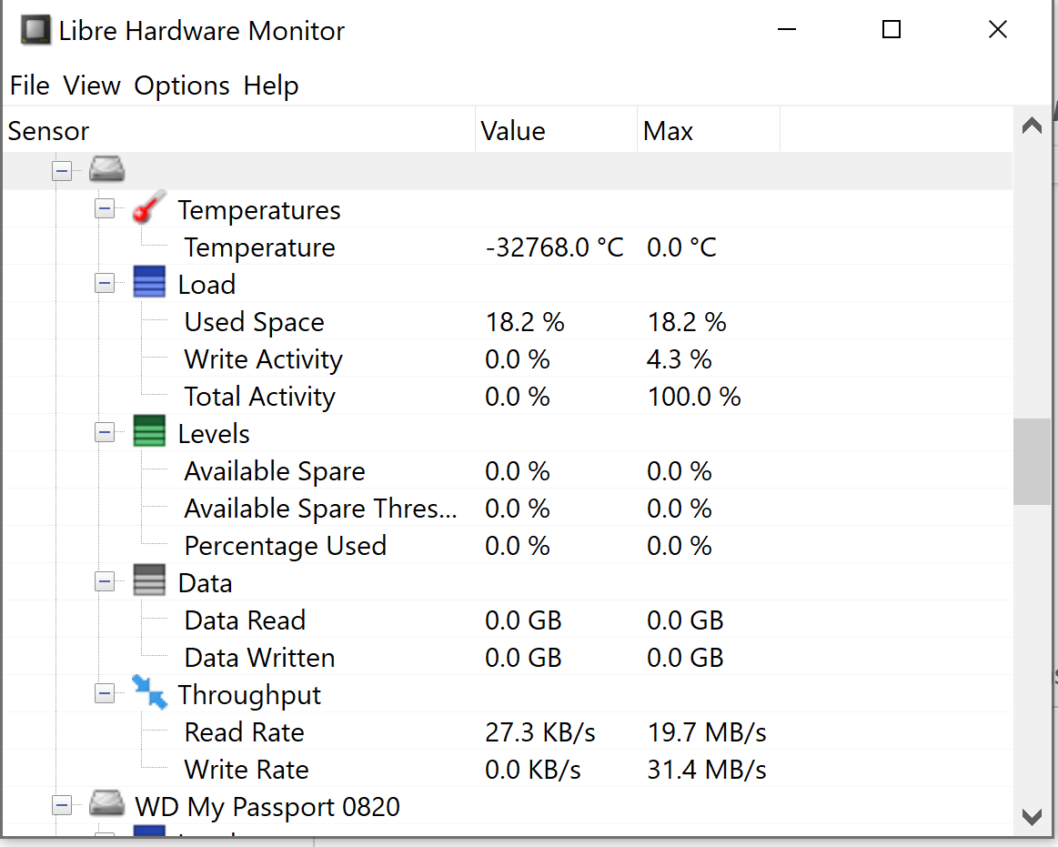 nvme disk monitoring not working accurately · Issue #153 · LibreHardwareMonitor ...