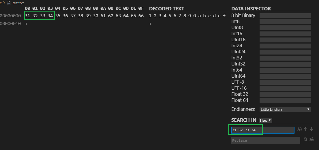 4bit Wildcard · Issue 177 · Microsoft Vscode Hexeditor · Github