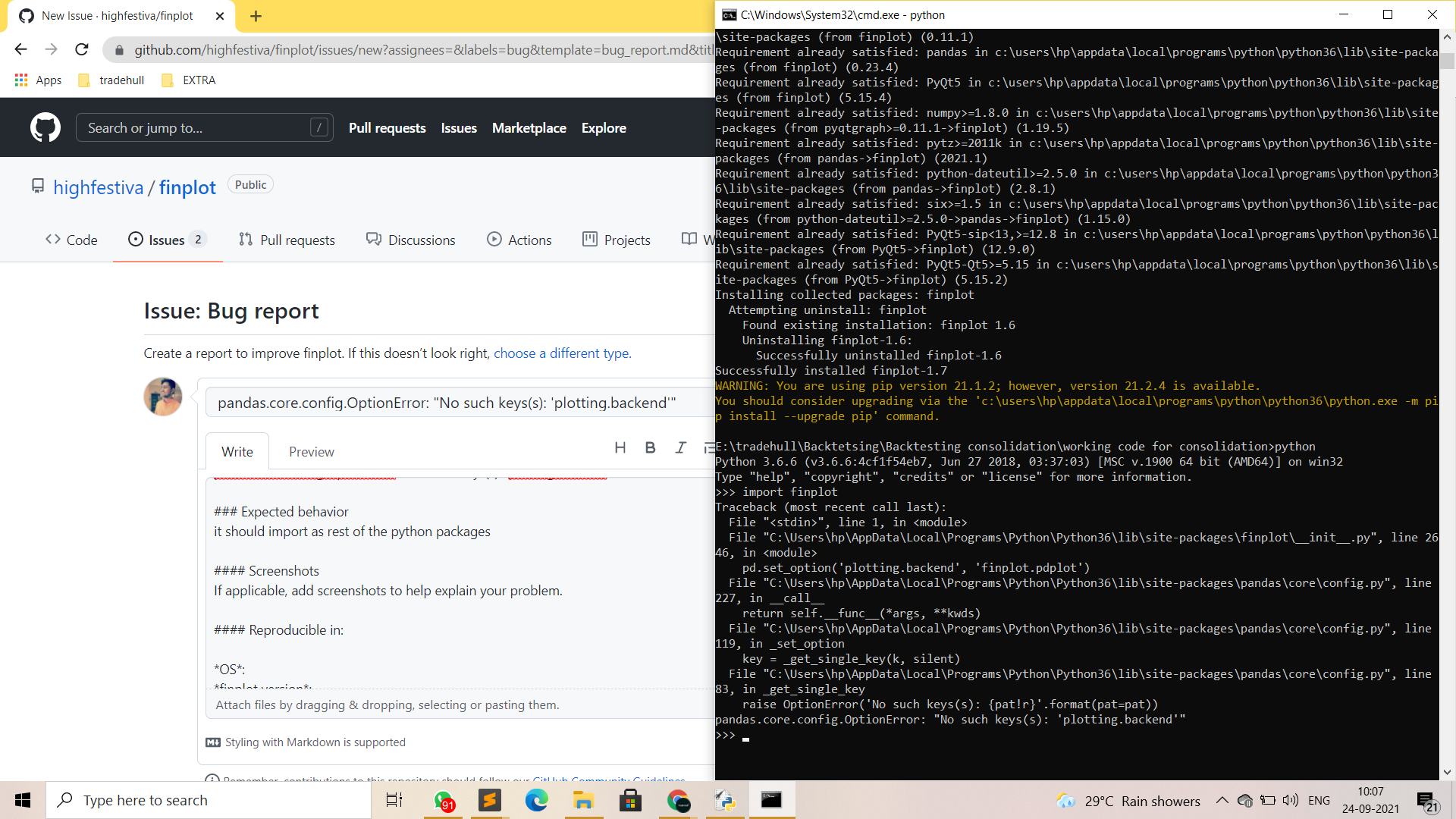 Nfigoptionerror No Such Keyss Plottingbackend · Issue 256 · Highfestiva