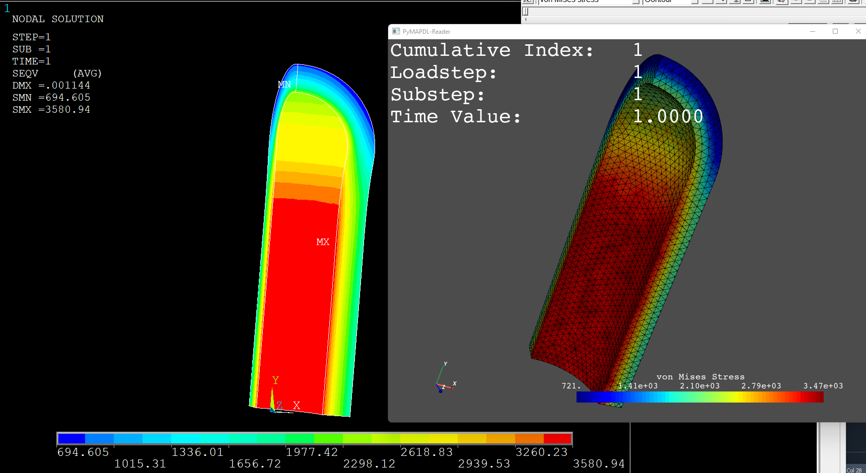 Stress results not matching with Results Viewer · Issue #729 · ansys/pymapdl · GitHub