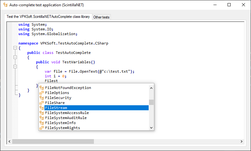GitHub - VPKSoft/VPKSoft.ScintillaNet.AutoComplete.CSharp: An auto-complete (might seem ...