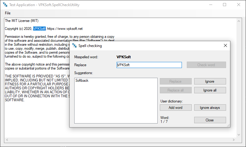 GitHub - VPKSoft/VPKSoft.SpellCheckUtility: A spell checking interface ...