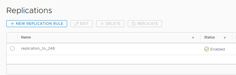 the buttons in replication rule page are still enabled even no rule item is selected · Issue ...