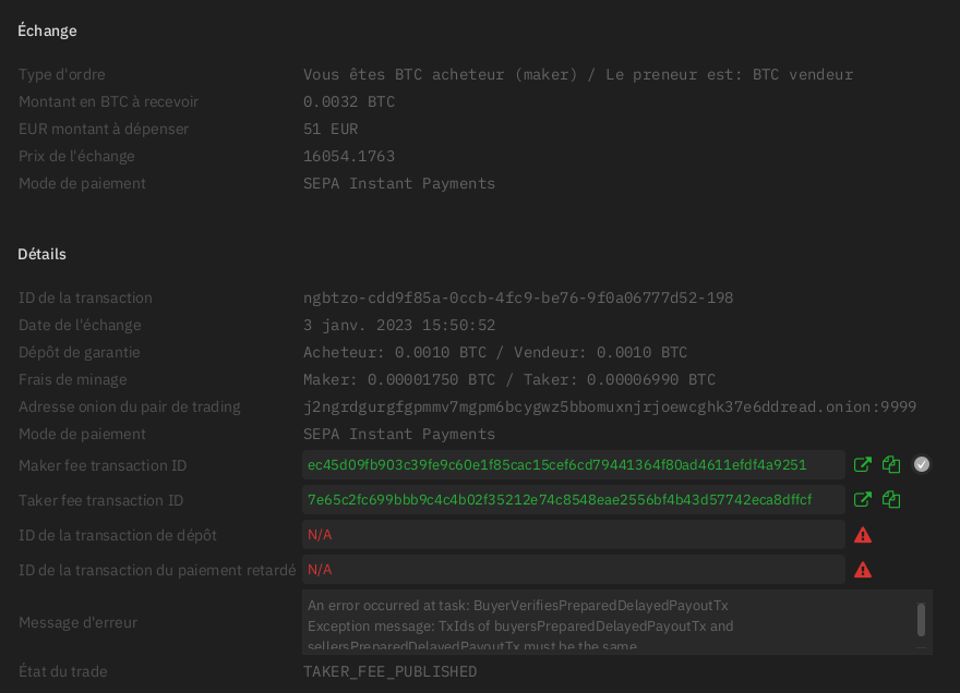 Fee reimbursement for trade ngbtzo · Issue #1227 · bisq-network/support · GitHub