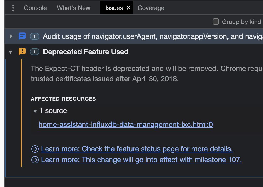 Expect-CT warning is erroneous · Issue #14976 · GoogleChrome/lighthouse · GitHub