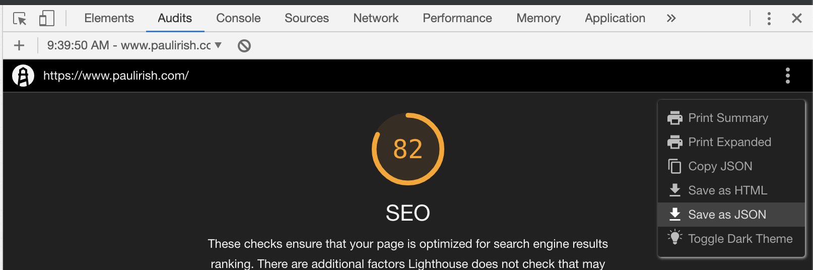Enable tools menu in DevTools · Issue #9134 · GoogleChrome/lighthouse · GitHub