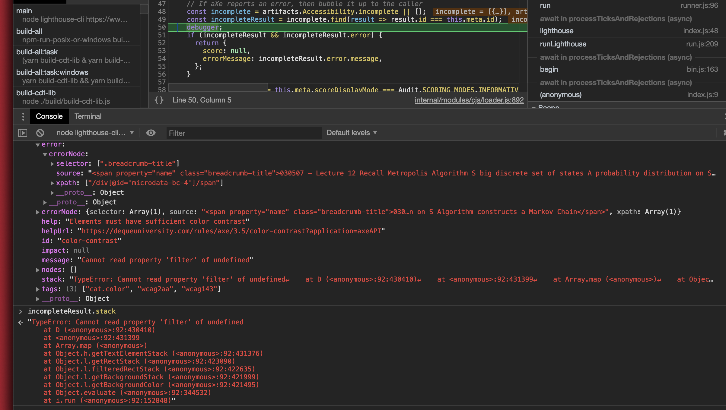 invalid score null for color-contrast · Issue #10644 · GoogleChrome/lighthouse · GitHub