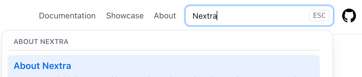 The key shortcut in the search component always shows `Esc` when having search value + loses ...