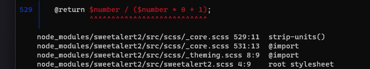 Deprecation Warning - Upgrade SASS · Issue #2445 · sweetalert2 ...