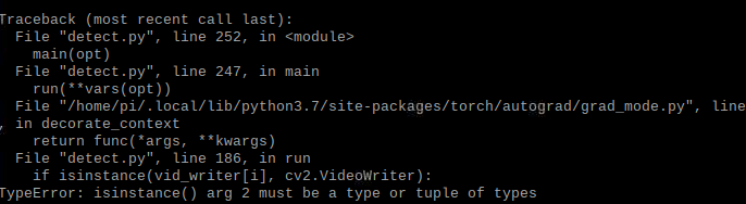 TypeError: isinstance() arg 2 must be a type or tuple of types on ...