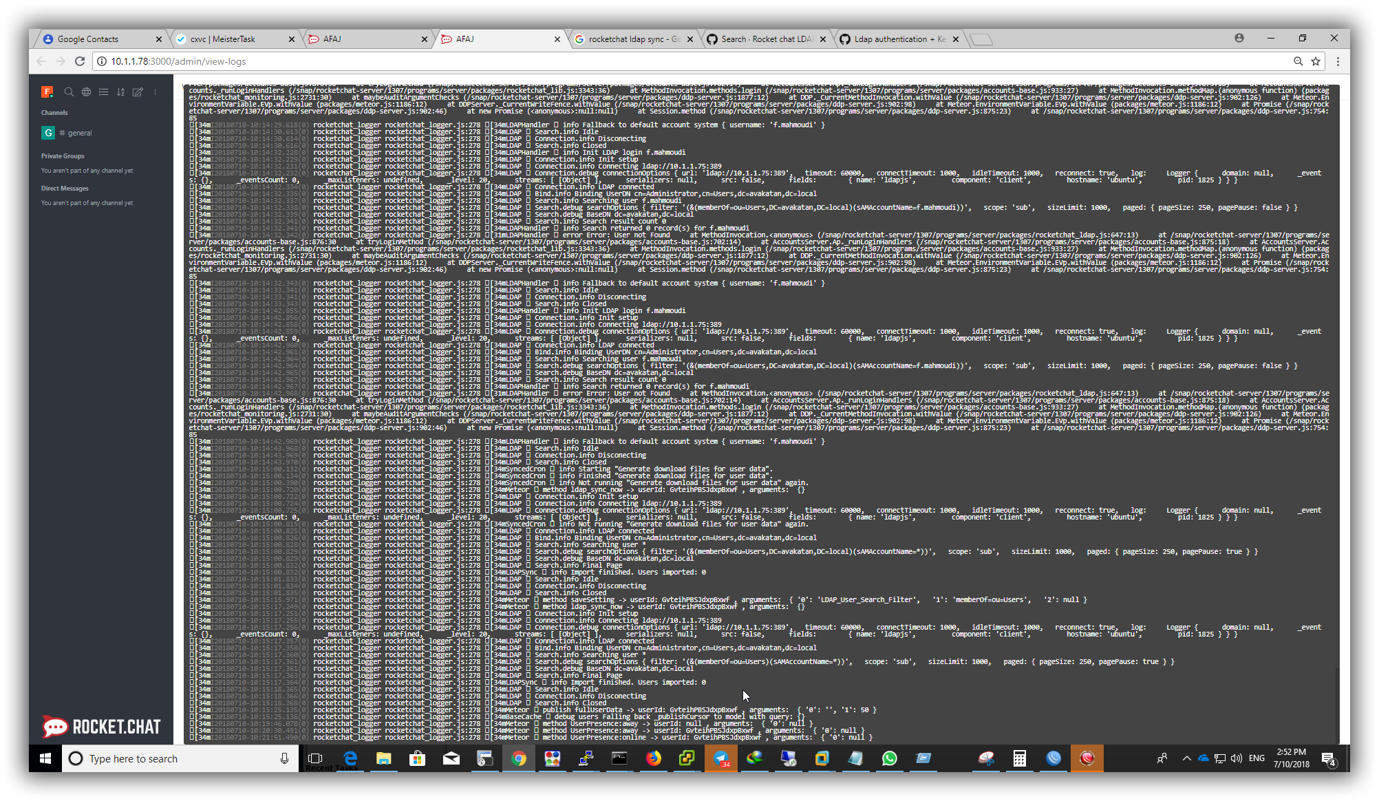 Ldap authentication + Keycloak authentication · Issue #11383 · RocketChat/Rocket.Chat · GitHub