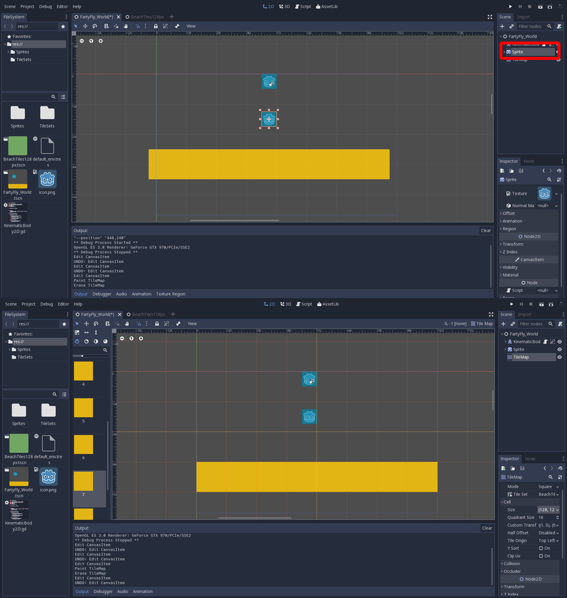 Tilemap Autoselects and moves when trying to move a different sprite node. · Issue #19950 ...