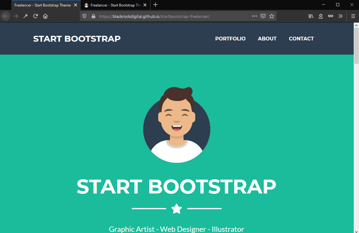 favicon in Tab bar · Issue #229 · StartBootstrap/startbootstrap-freelancer · GitHub