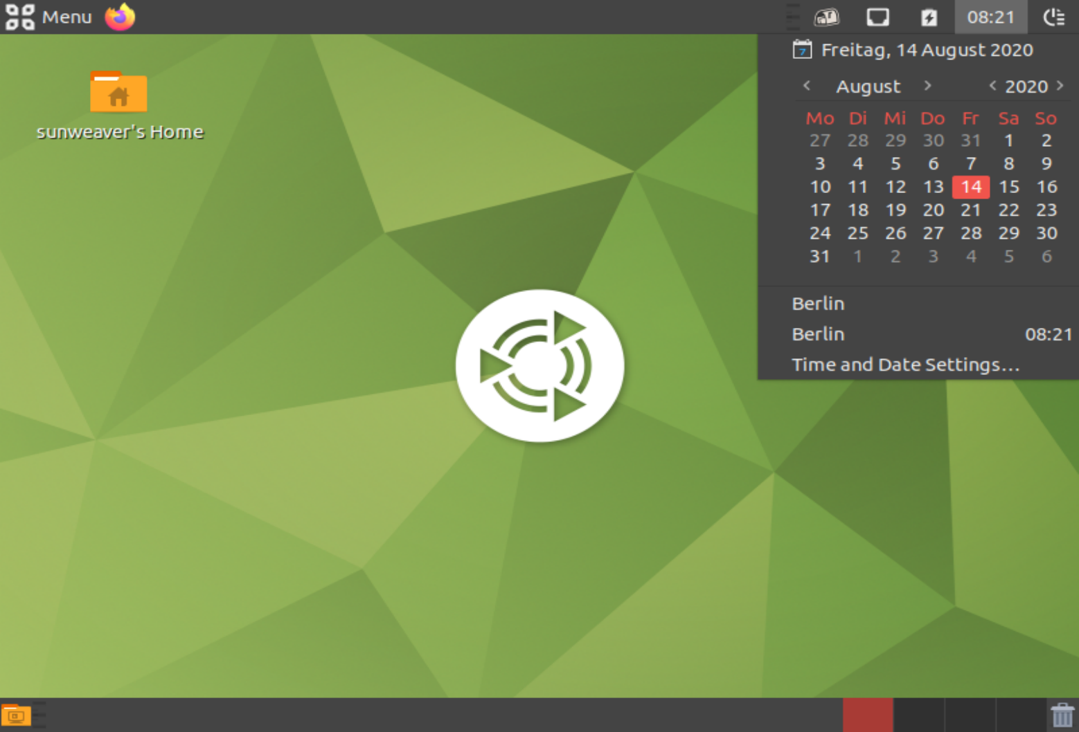 system indicator menus (with IDO widgets) partially rendered off-screen (in Arctica Greeter ...