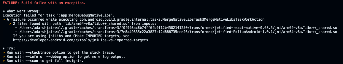 2 Files Found With Path Libarm64 V8alibcsharedso From Inputs · Issue 38665 · Facebook