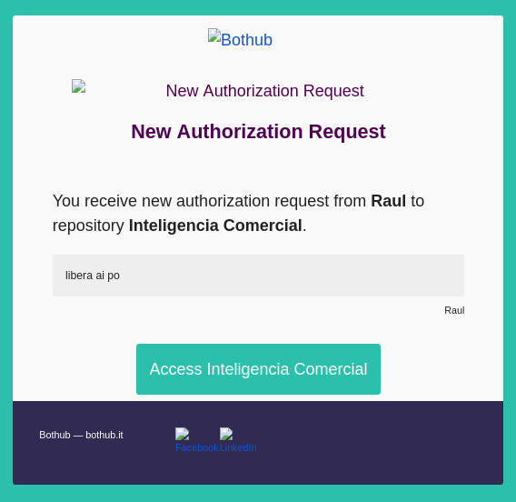 Adjusment on New Authorization Request email template · Issue #253 · Ilhasoft/bothub-engine · GitHub