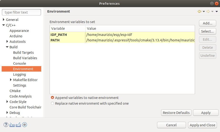 Incorrect Automatic Plugin Configuration And Build Error · Issue 25 · Espressifidf Eclipse
