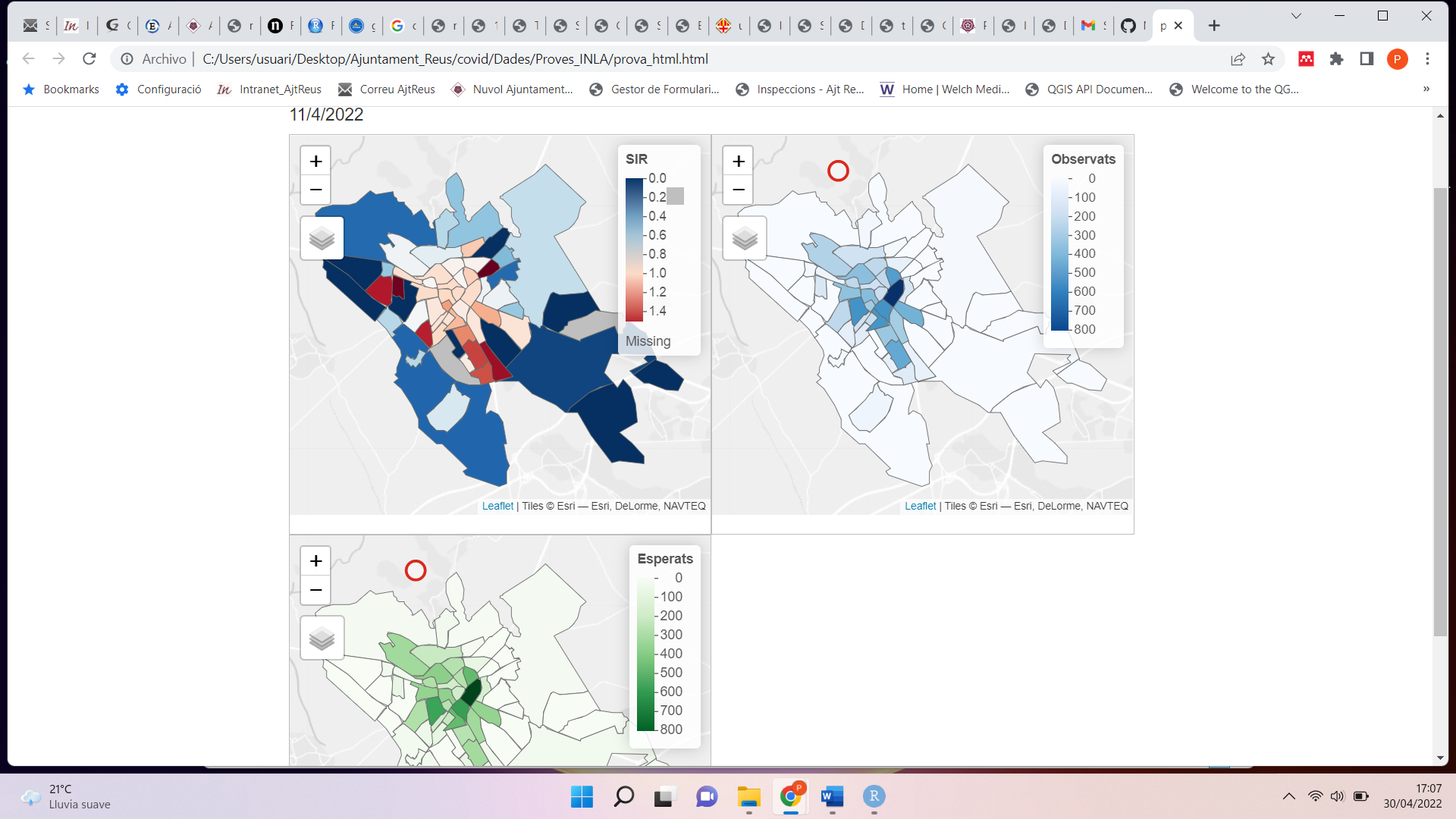 Problems visializing sincroniuc multiple maps using tmap in flexdasboard that doesn't happen ...