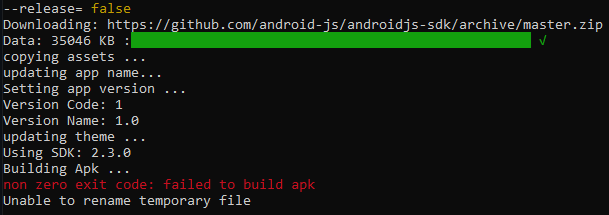 non zero exit code: failed to build apk · Issue #206 · android-js/androidjs · GitHub