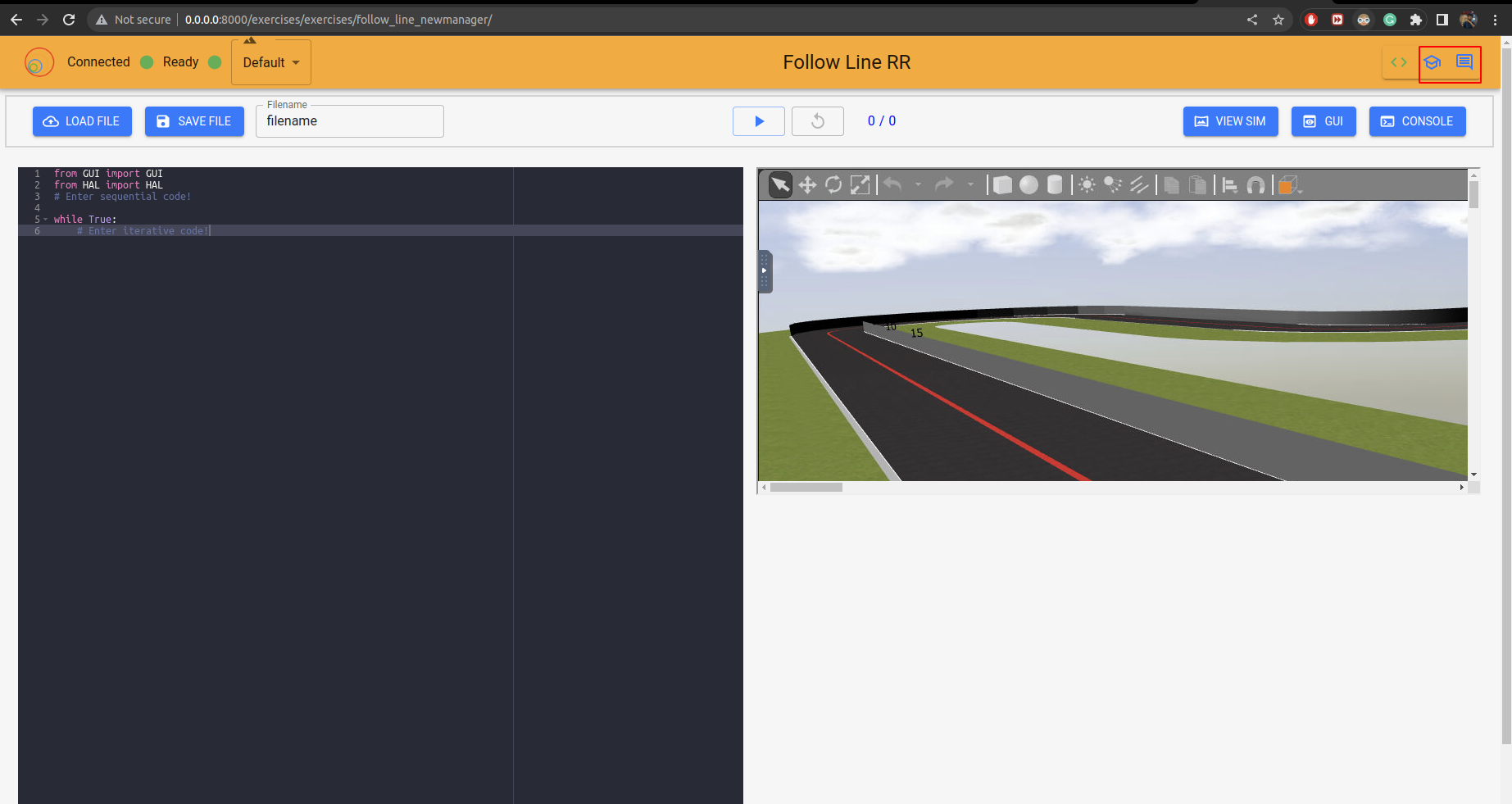 [RR exercises] Play/Pause, Reset buttons gets disabled · Issue #1991 · JdeRobot/RoboticsAcademy ...