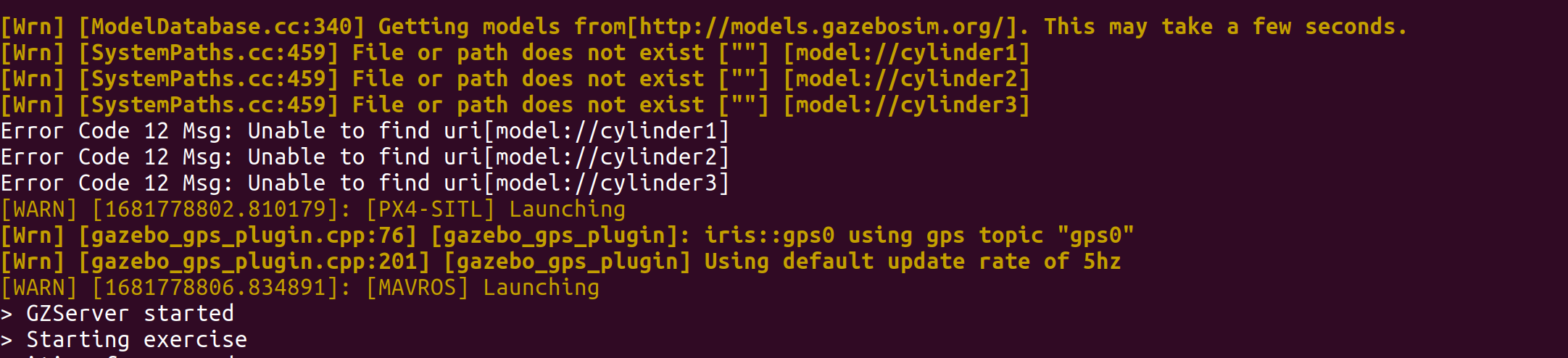 [Drone Hangar Exercise] Unable to launch Drone Hangar exercise correctly · Issue #1999 ...