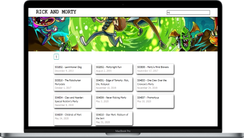 GitHub - nikhathfirdose/RickandMorty: Page loads the Episodes of Rick and Morty with the ...