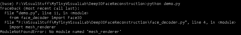ModuleNotFoundError: No module named 'mesh_renderer' · Issue #69 · microsoft ...