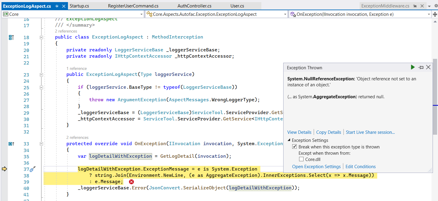 Return Error on RegisterUserCommand · Issue #66 · DevArchitecture/DevArchitecture · GitHub