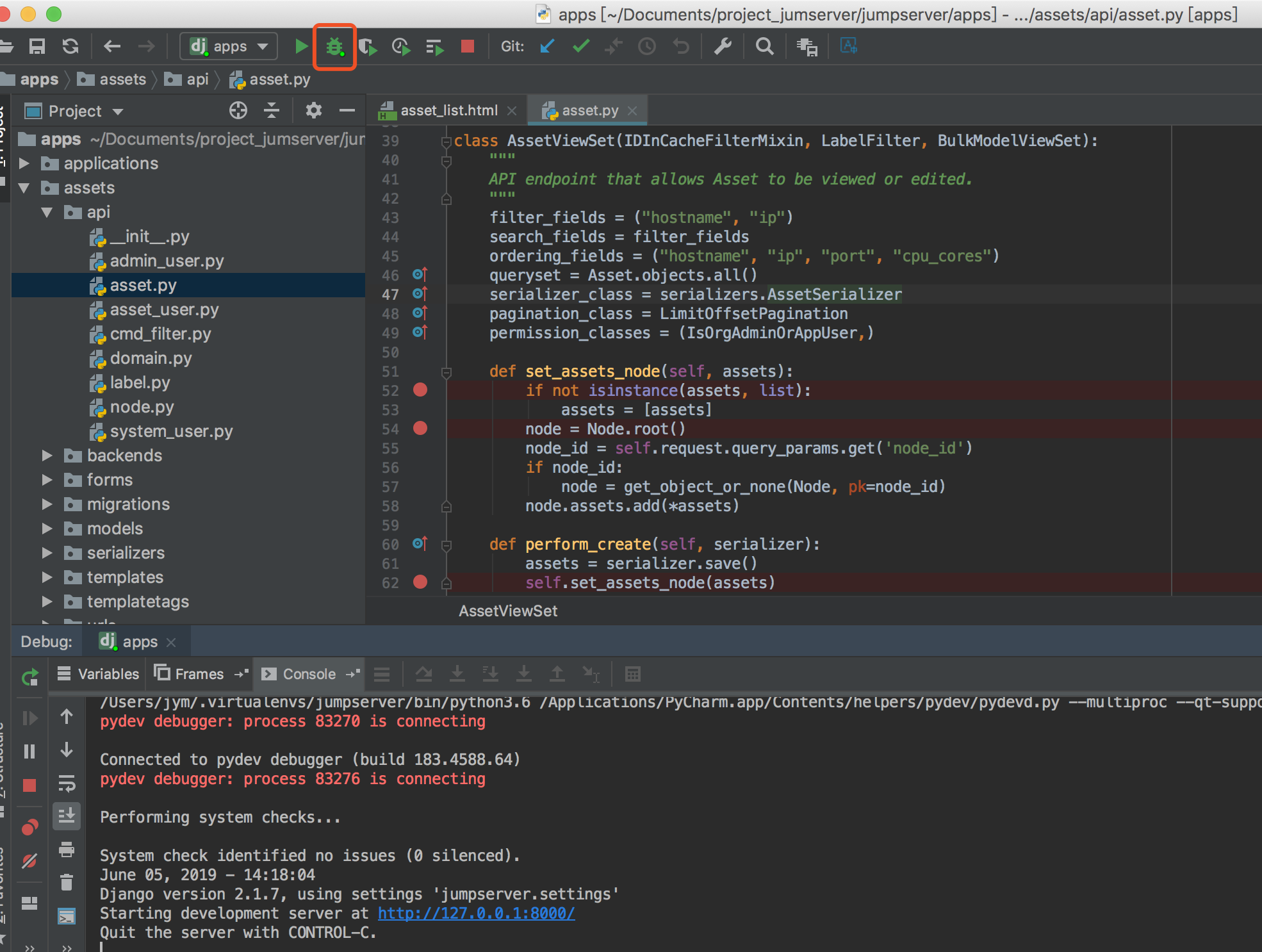 源码无法在pycharm进行debug调试 · Issue #2299 · jumpserver/jumpserver · GitHub