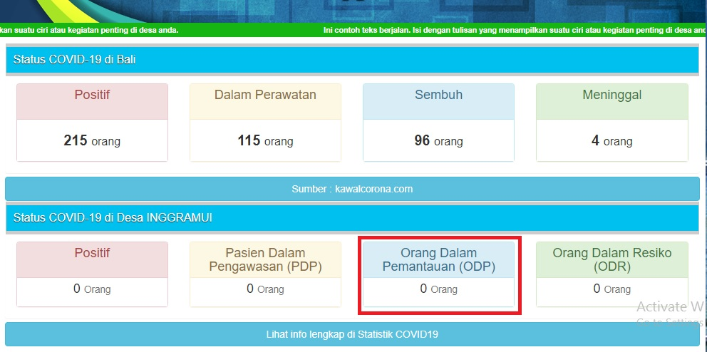 Tidak dapat menampilkan info covid (contoh angka ODP) pada halaman website · Issue #2974 ...