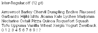 Without "Smooth edges of screen fonts" small Inter look jagged with uneven thickness · Issue ...