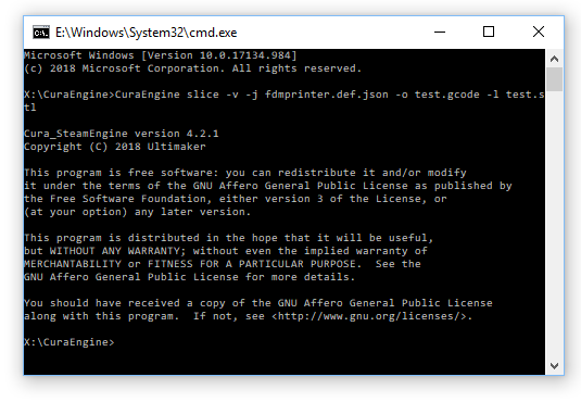 G-Code Output not working - No Errors Thrown · Issue #1127 · Ultimaker/CuraEngine · GitHub