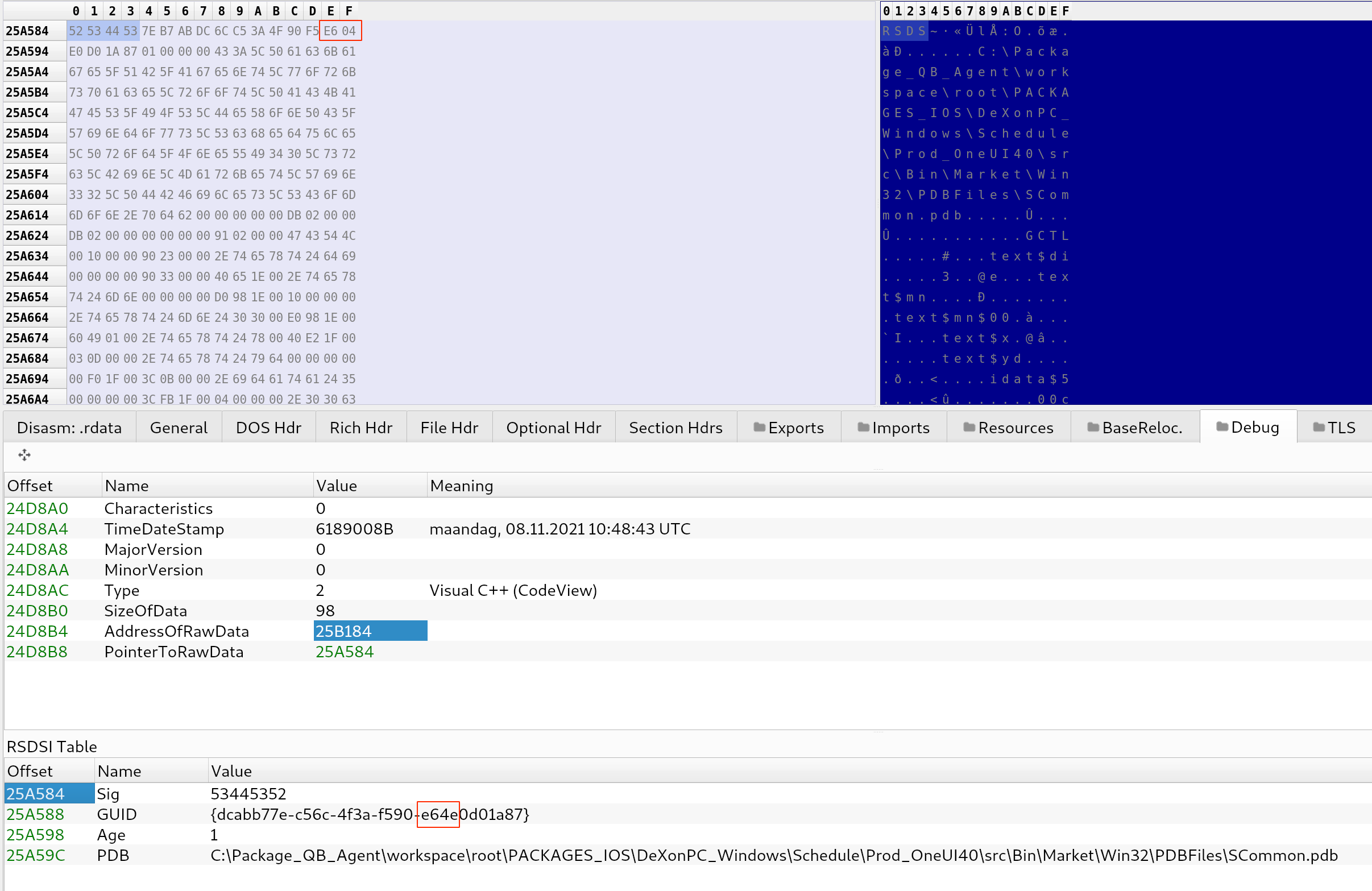 Discrepancy in PDB GUID Value · Issue #40 · hasherezade/pe-bear-releases · GitHub