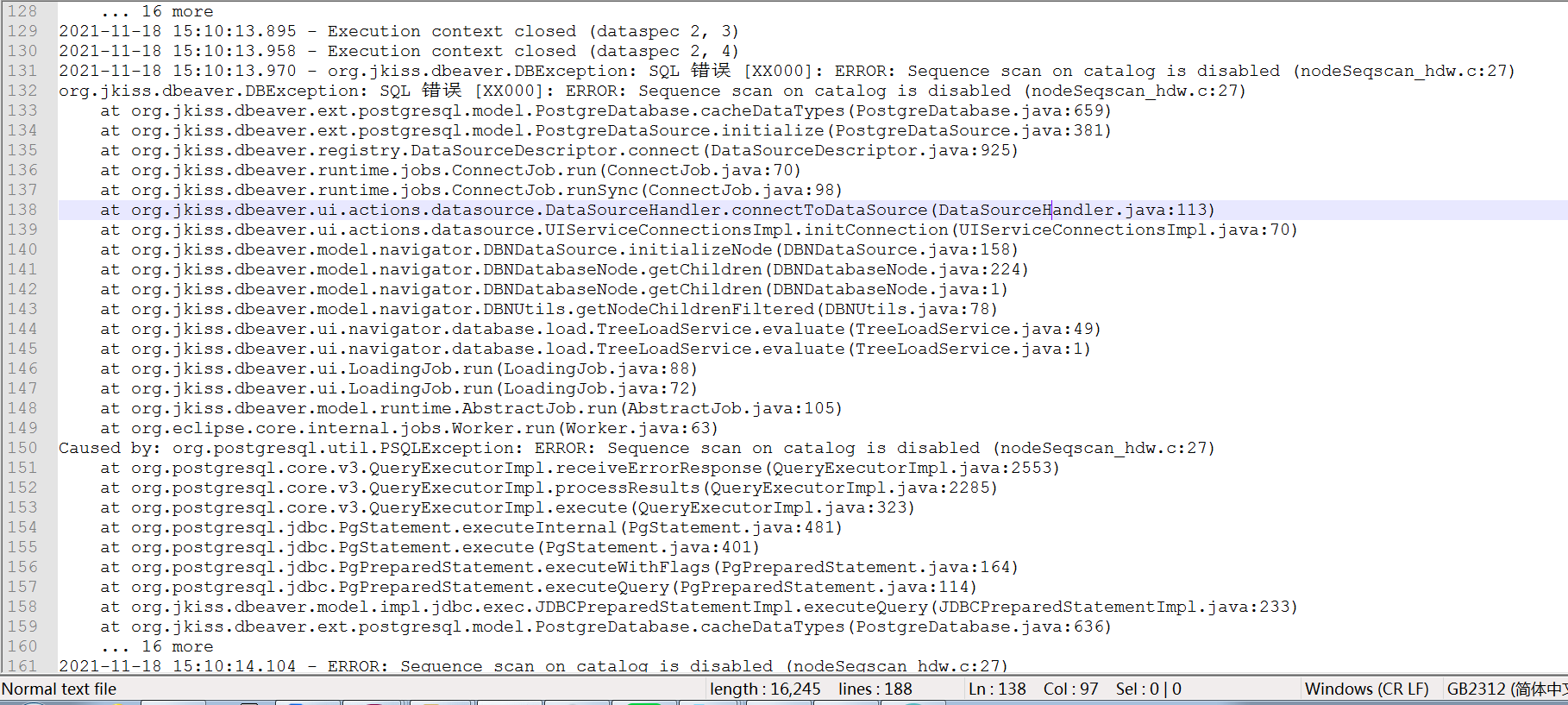 Question for GP connection, nodeSeqscan_hdw:27 · Issue #14340 · dbeaver/dbeaver · GitHub
